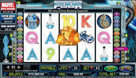 Fantastic Four The Fantastic Four Slot Online Slot Marvel Slot Casino Game Marvel Comics Online ...